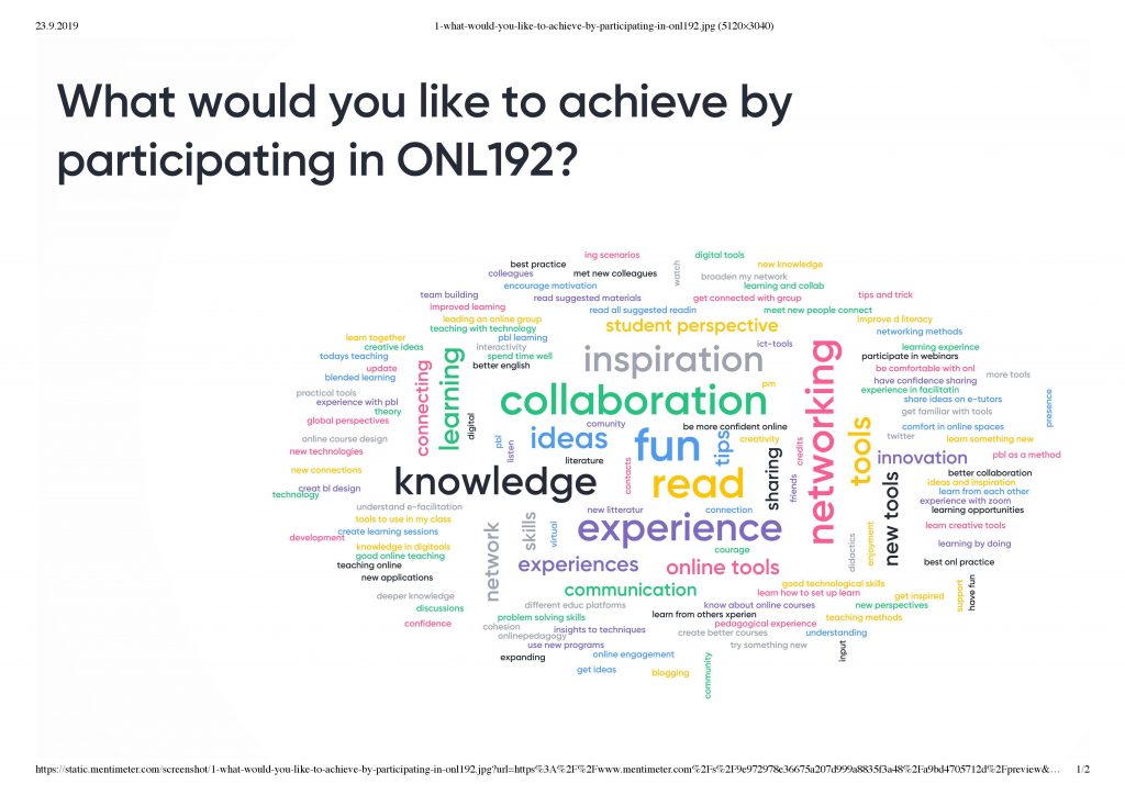 Week 2 – Connecting – Open Networked Learning