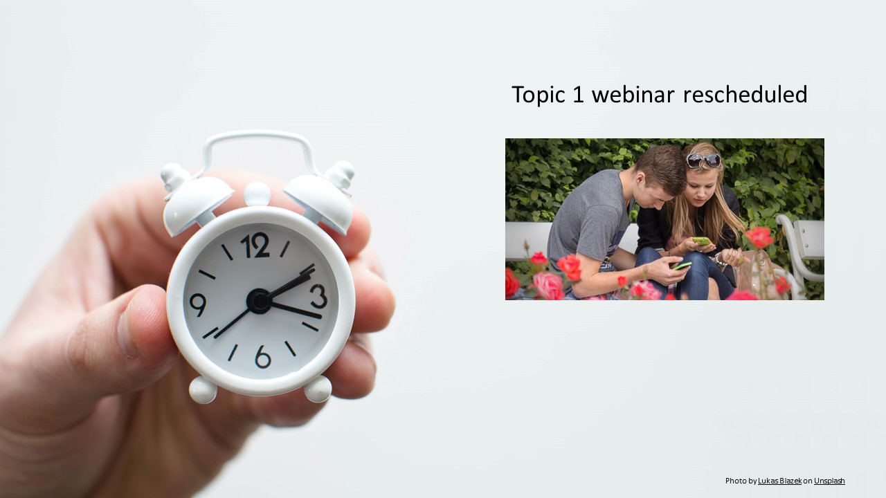 Topic 1 webinar rescheduled – Open Networked Learning